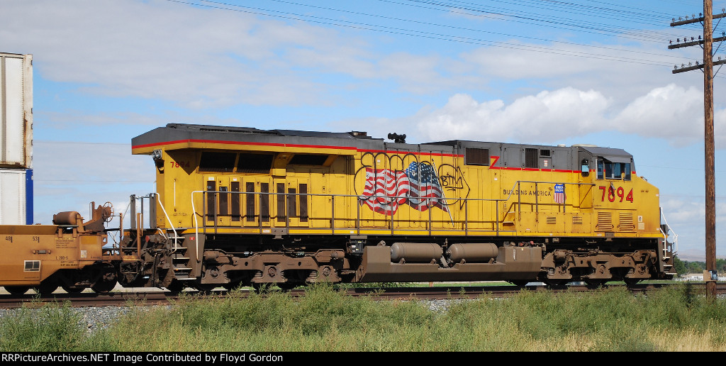 UP 7894 DPU on East Bound double stack